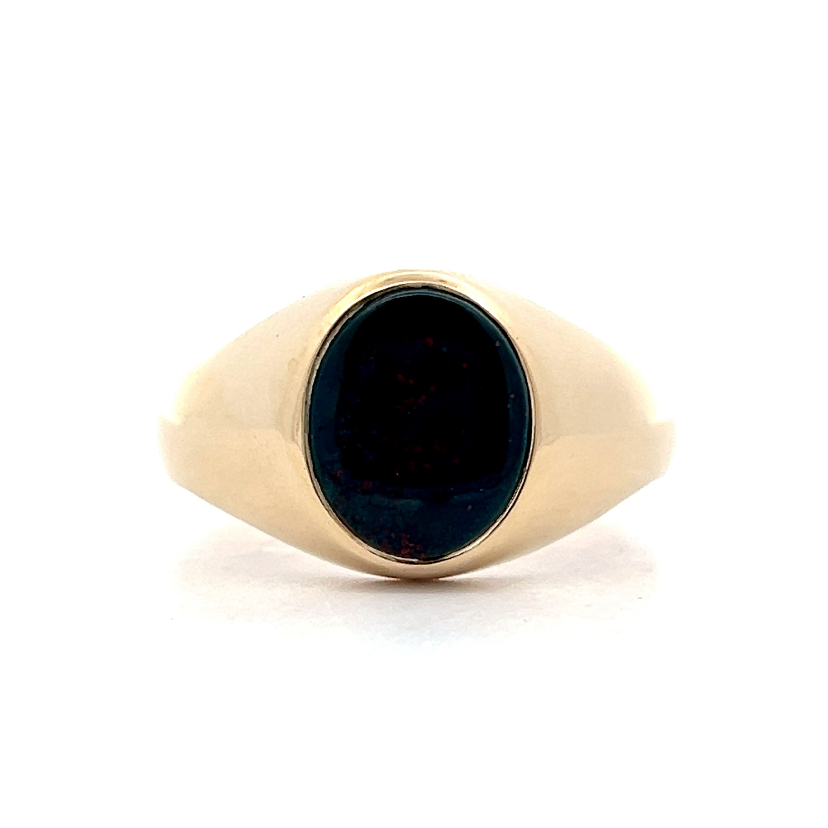 bloodstone gemstone ring