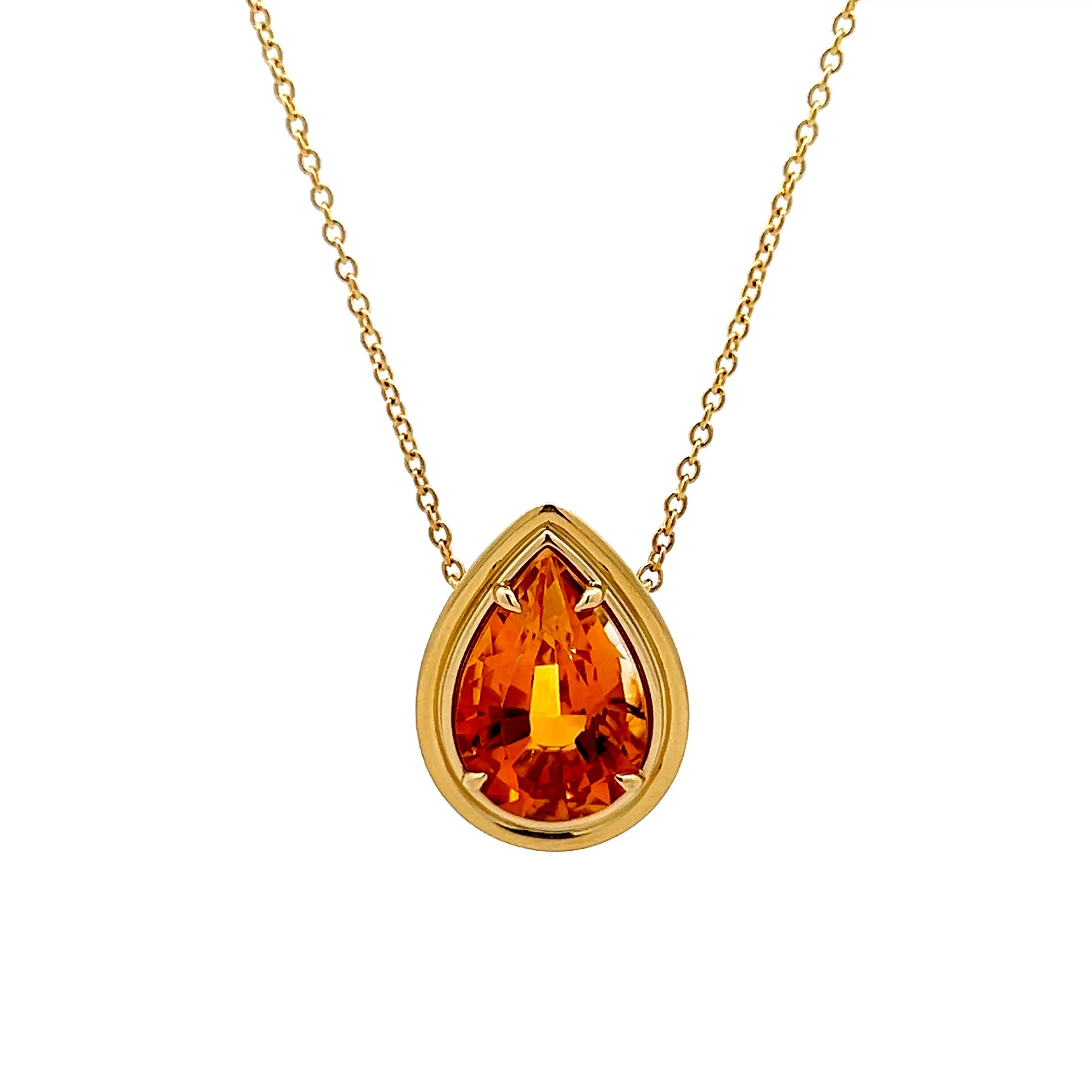 citrine stone pendant necklace