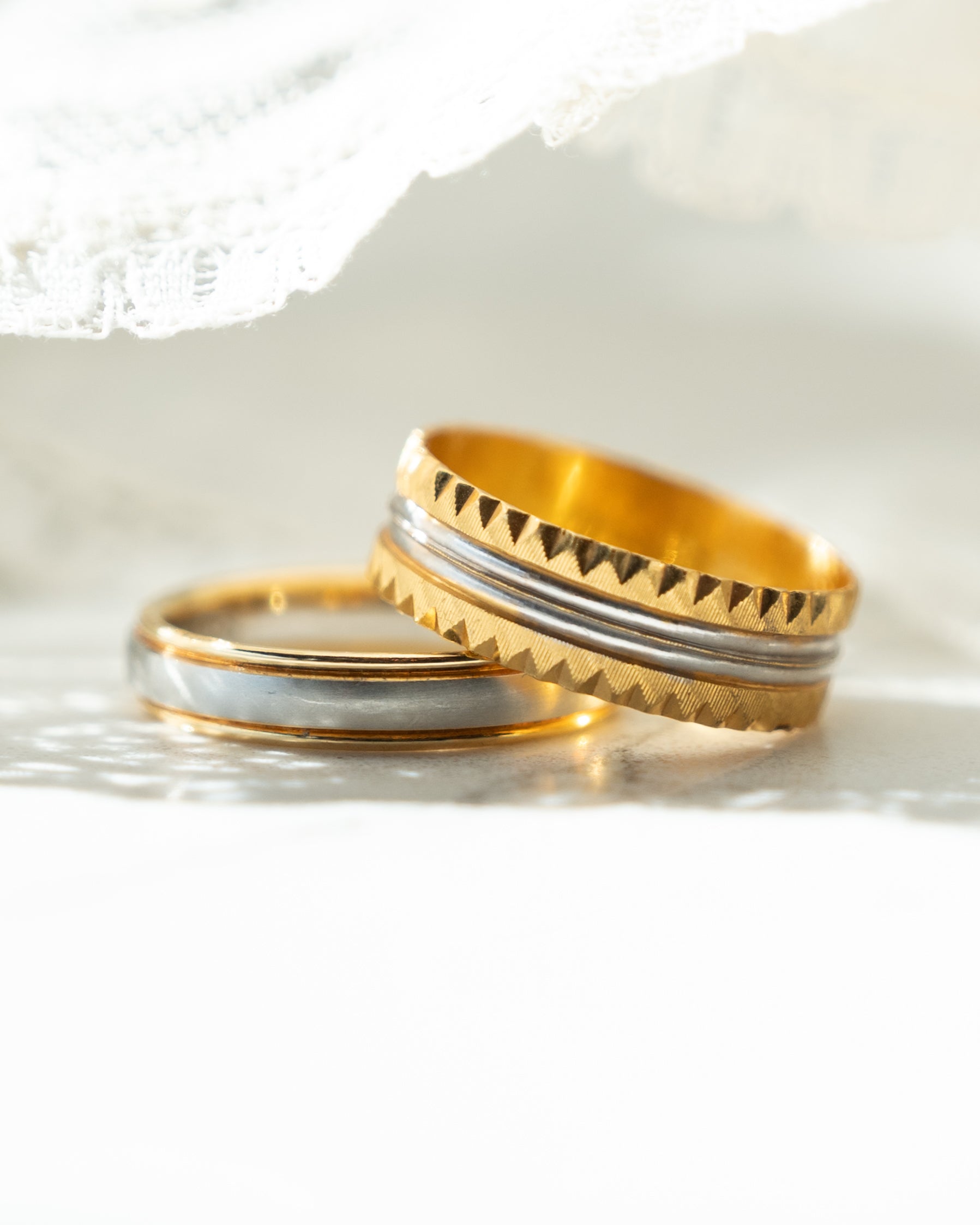 Two-Tone Wedding Bands – Filigree Jewelers