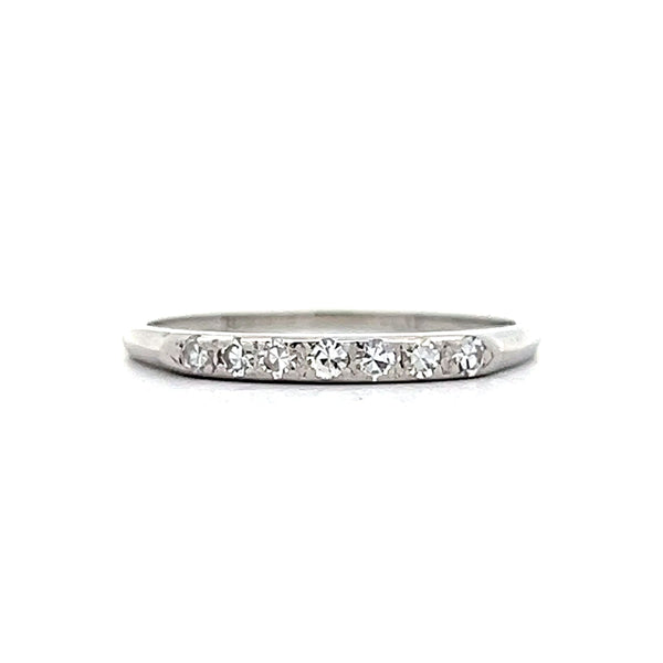 .14 Antique Deco Single Cut Diamond Band in Platinum – Filigree Jewelers