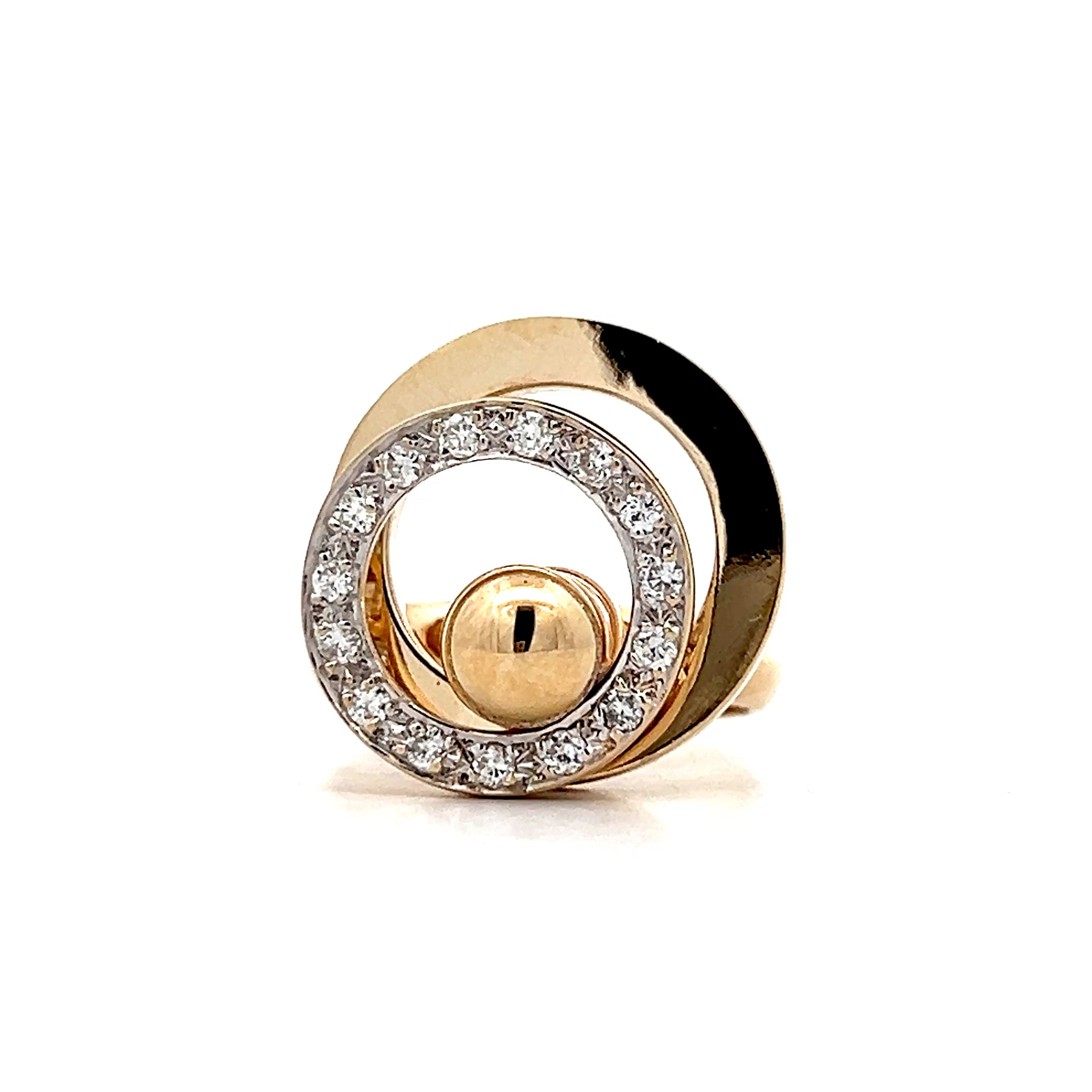 .23 Diamond Spinning Ring in 14k Yellow Gold – Filigree Jewelers