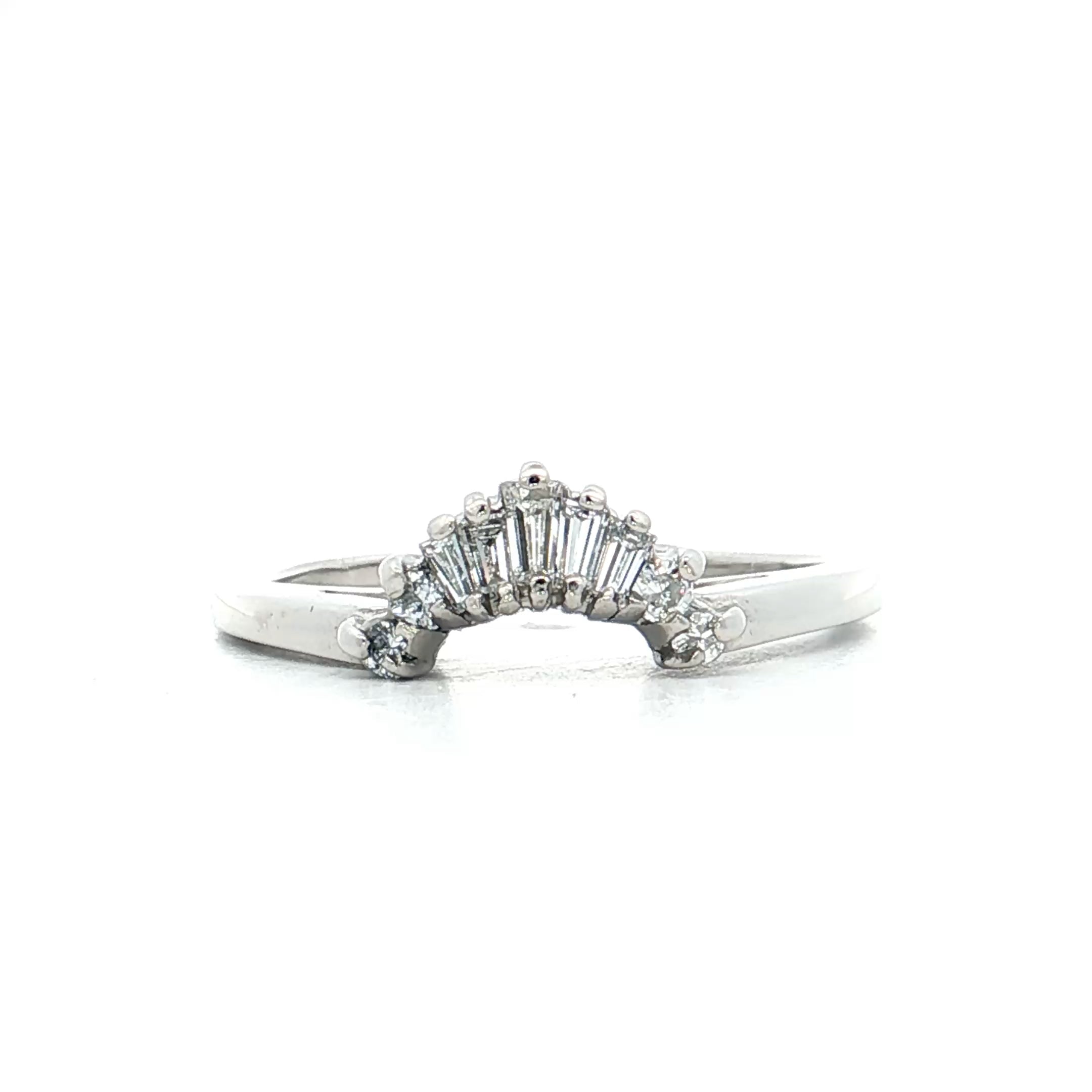.26 Baguette Diamond Contour Wedding Band Platinum – Filigree Jewelers