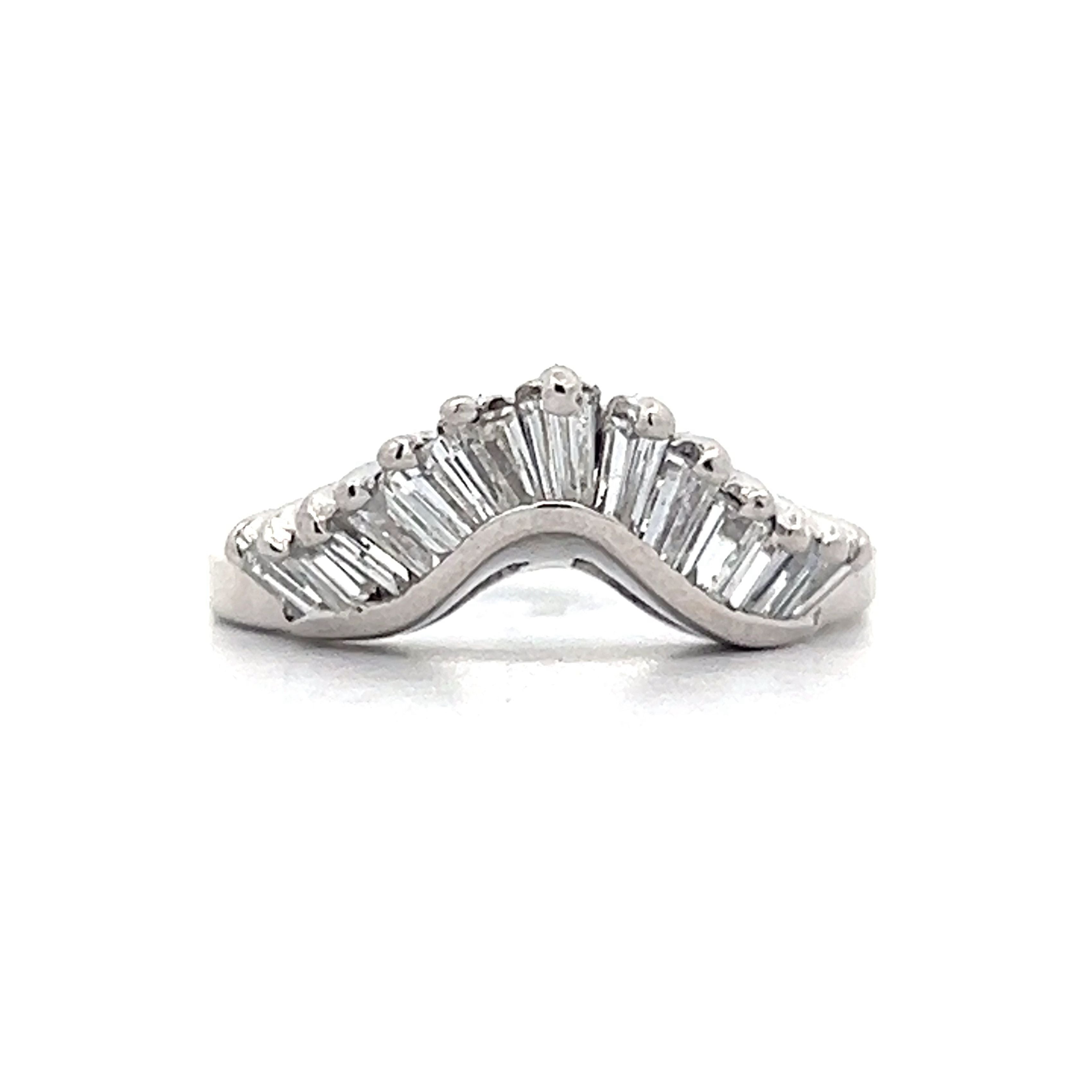.71 Baguette Diamond Contour Tiara Band in 14k – Filigree Jewelers