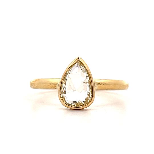 .94 Pear Rose Cut Diamond Engagement Ring in 18k – Filigree Jewelers