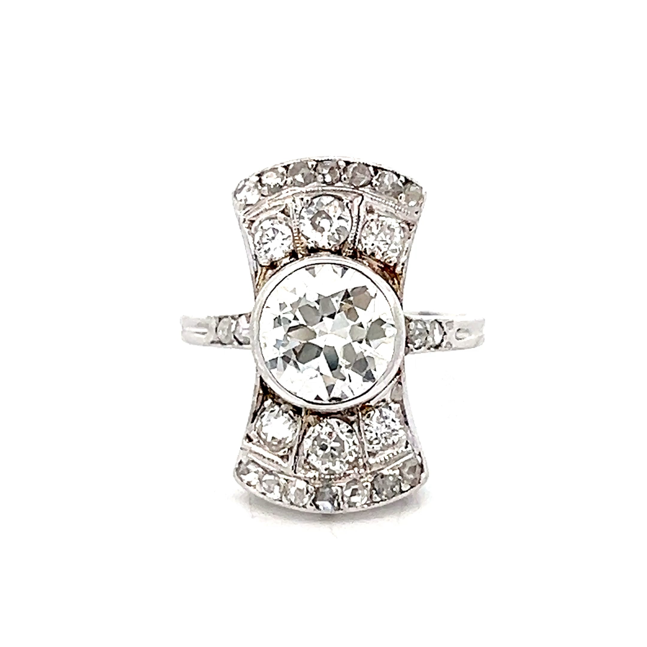 2.13 Antique Art Deco Diamond Cocktail Ring in 14k – Filigree Jewelers