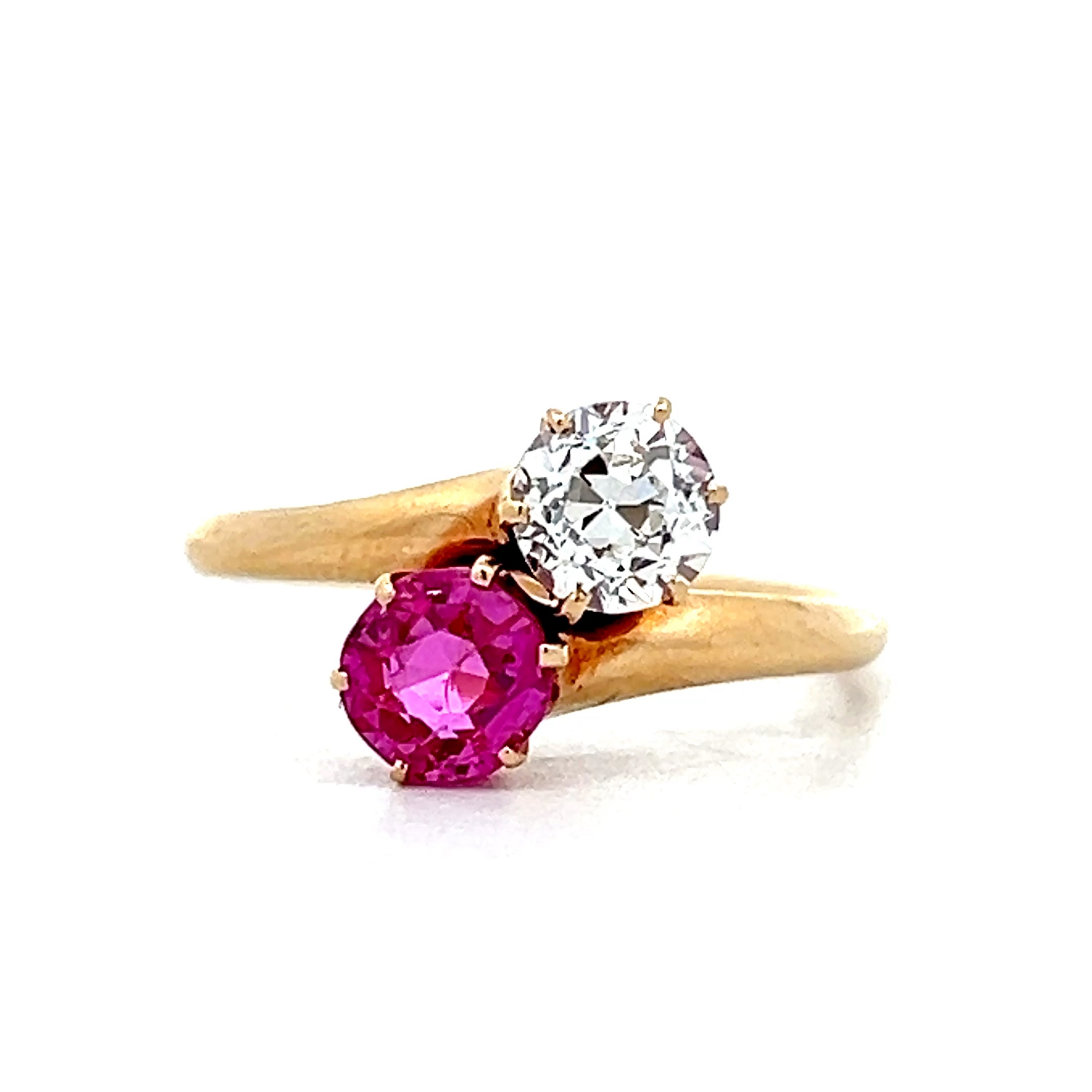 Antique Victorian Toi Et Moi Engagement Ring 14k – Filigree Jewelers