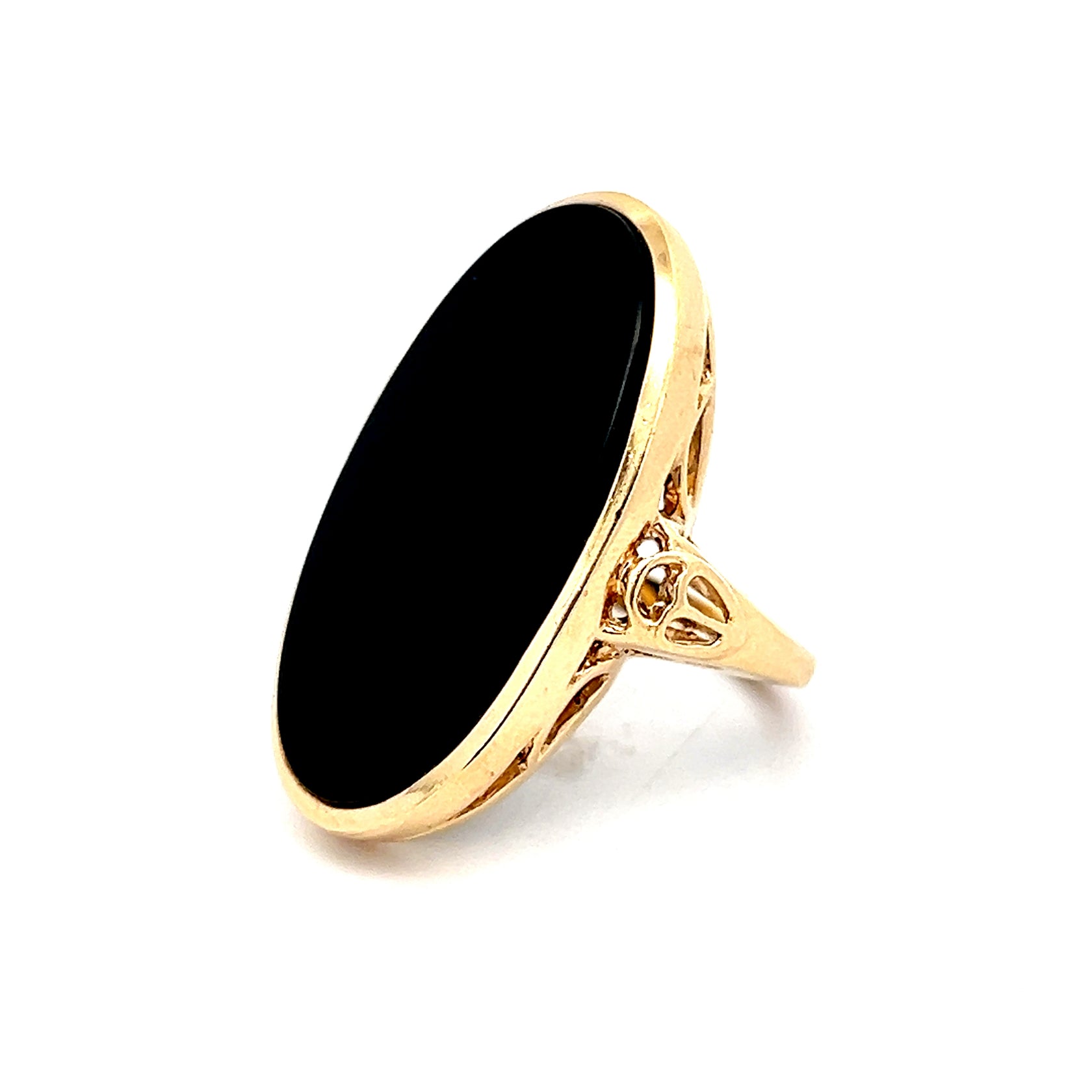 Vintage Mid-Century Onyx Right Hand Ring in 14k – Filigree Jewelers