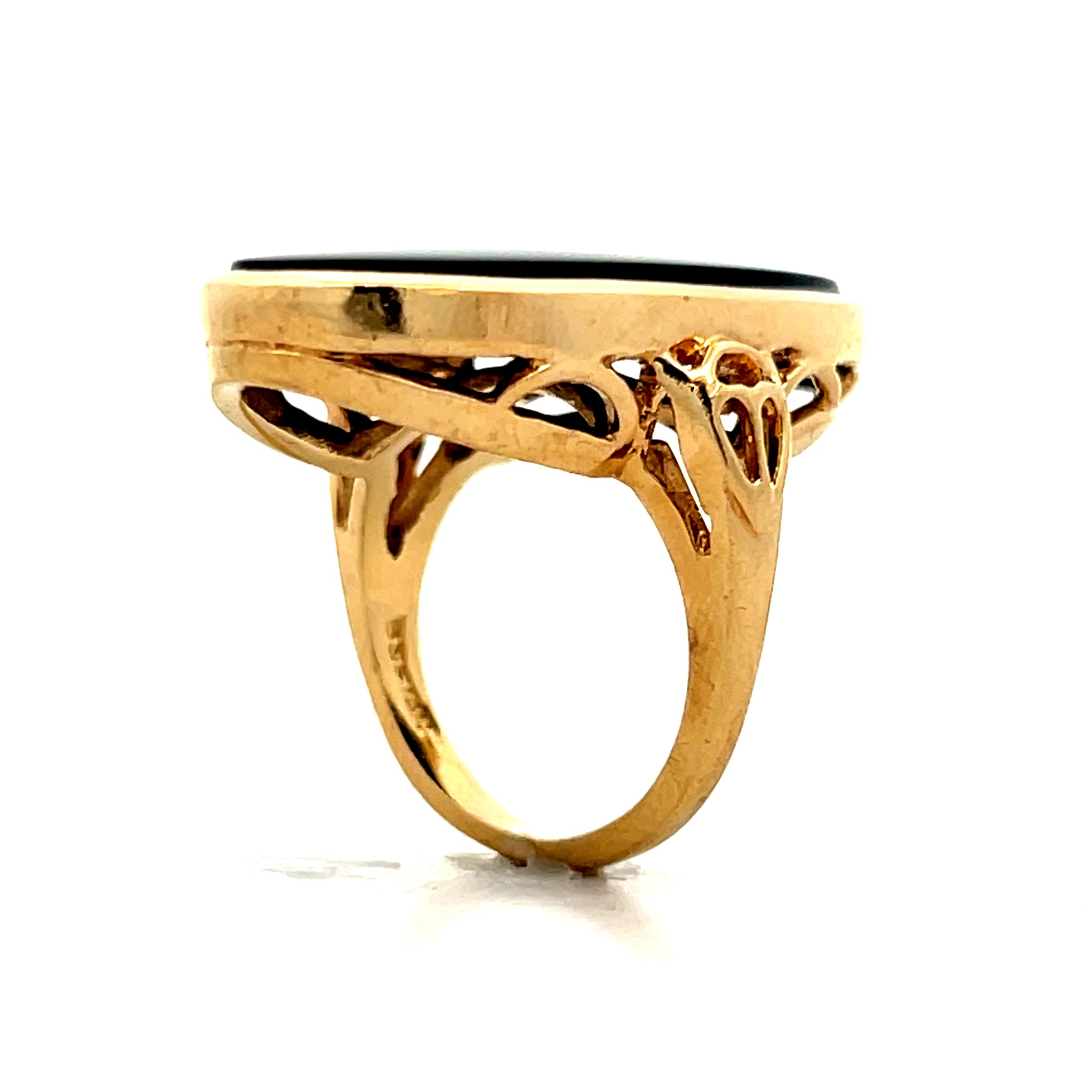Vintage Mid-Century Onyx Right Hand Ring in 14k – Filigree Jewelers