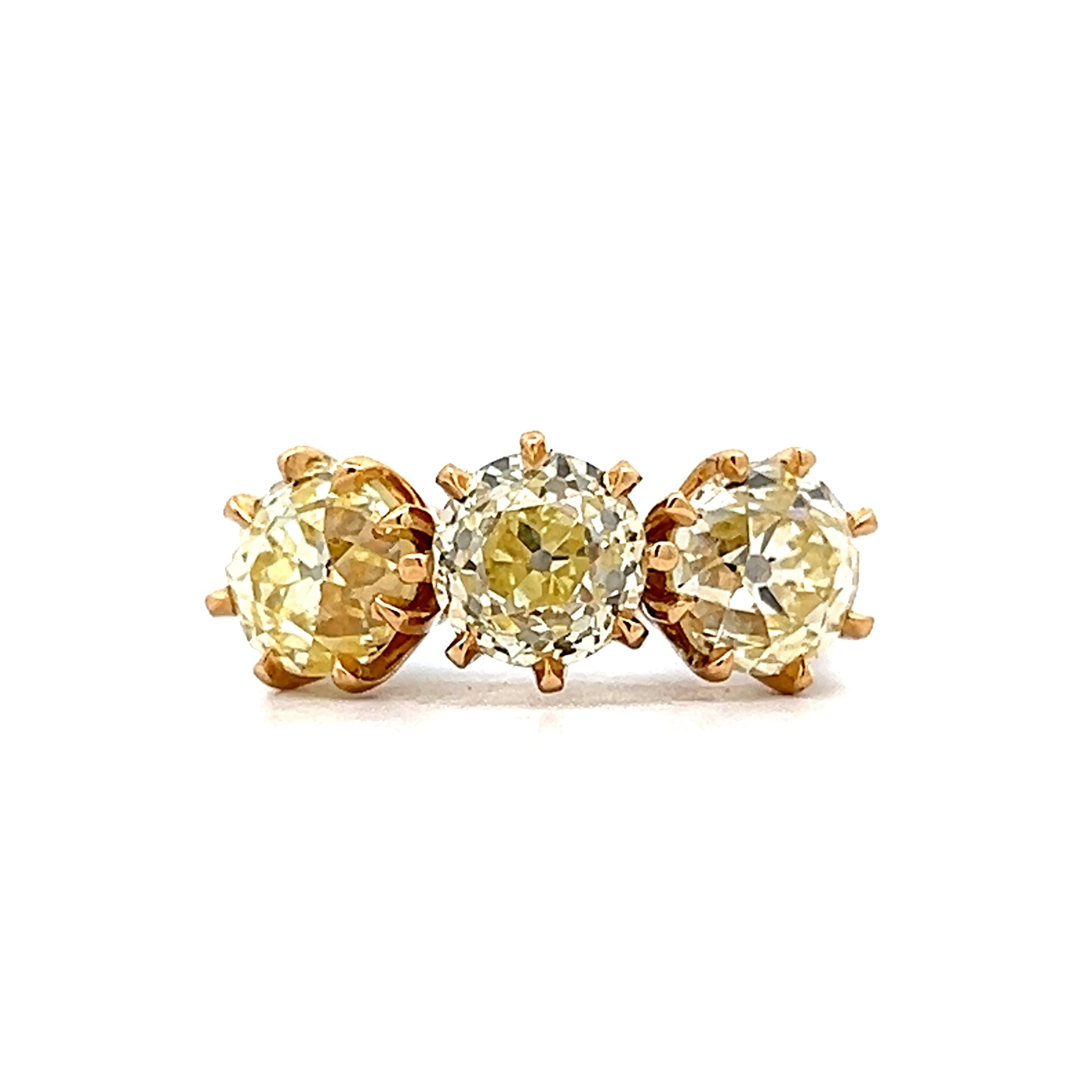 5.59 Fancy Yellow Old European Diamond Engagement Ring – Filigree Jewelers