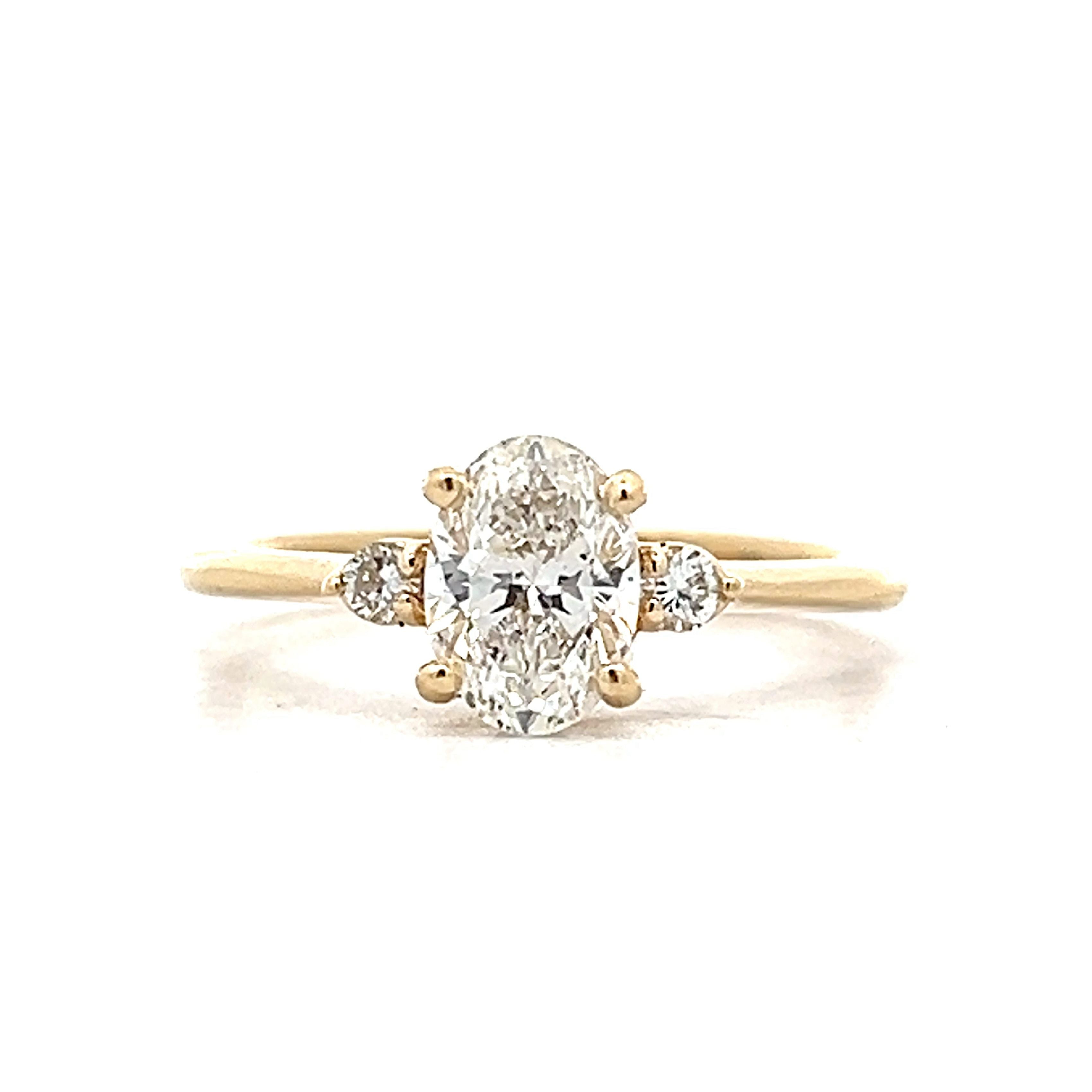1.01 Oval Diamond Engagement Ring in Yellow Gold - Filigree Jewelers