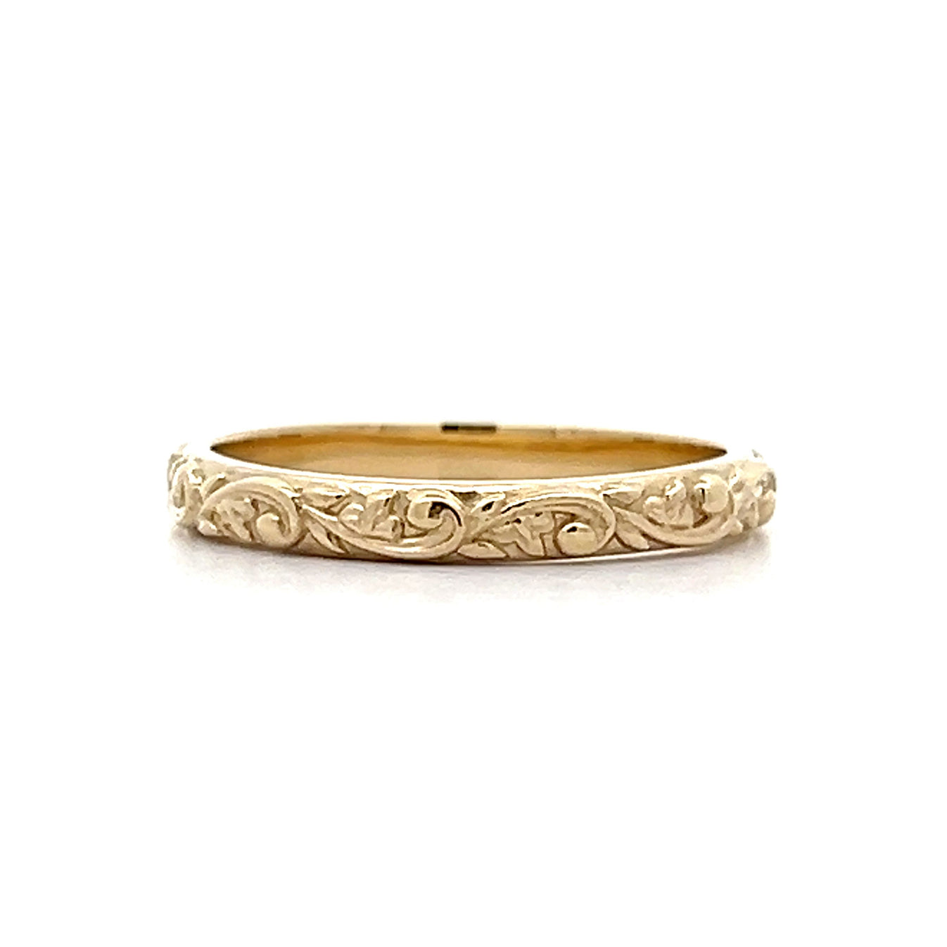 Vintage Inspired Filigree Wedding Band in 14k Yellow Gold – Filigree ...