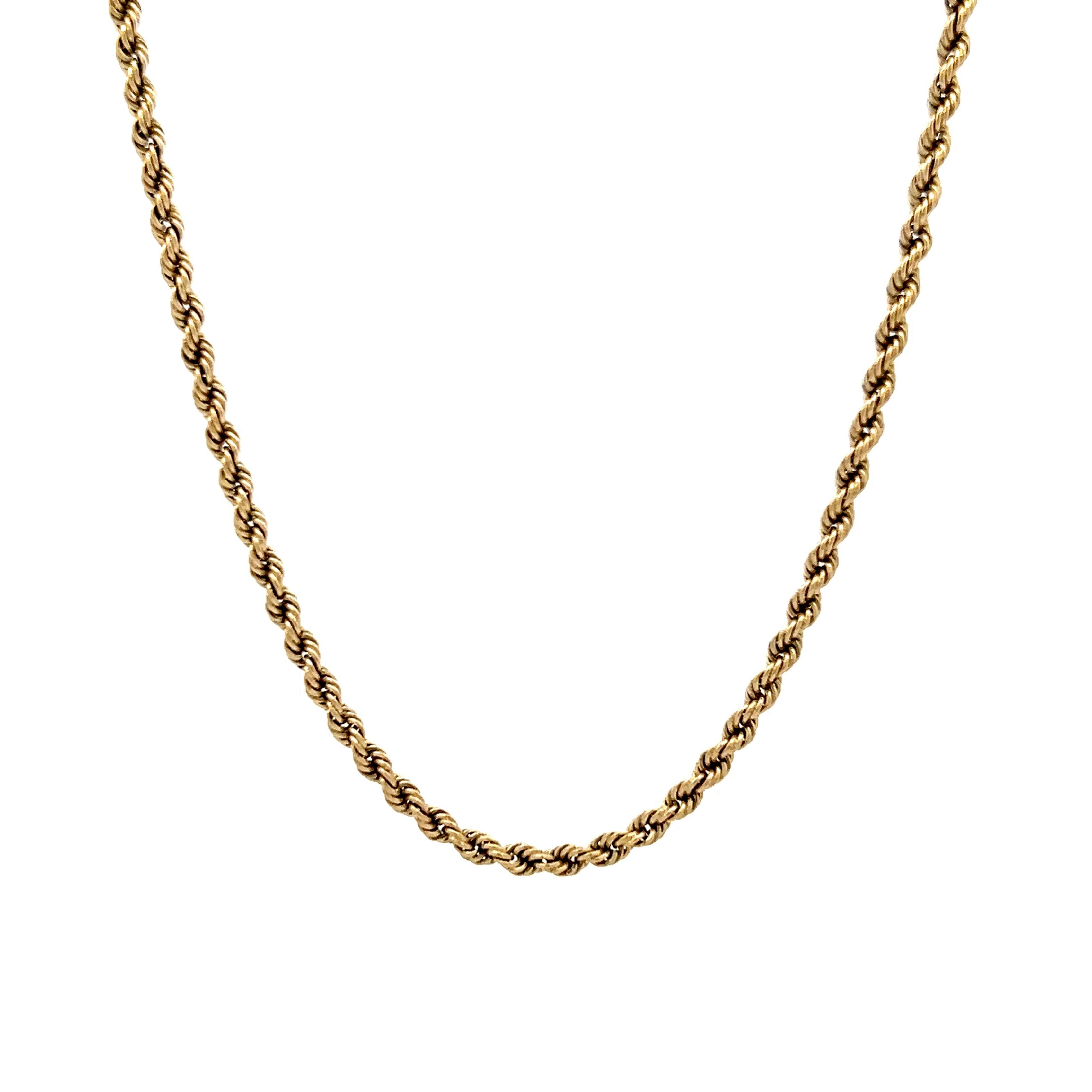 Rope gold chain 18 inch store