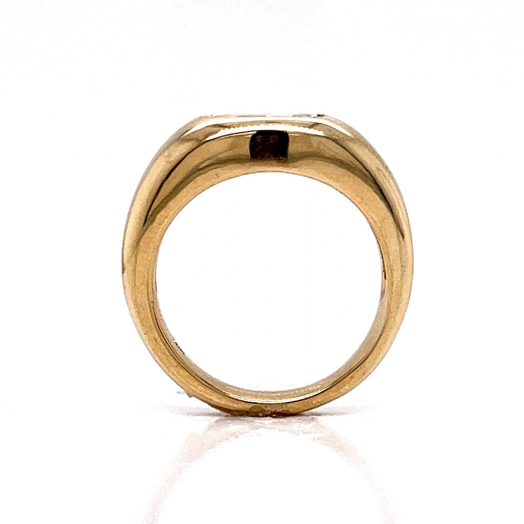 Flush Set 1.21 Pear Cut Diamond Engagement Ring in 14k Yellow Gold ...