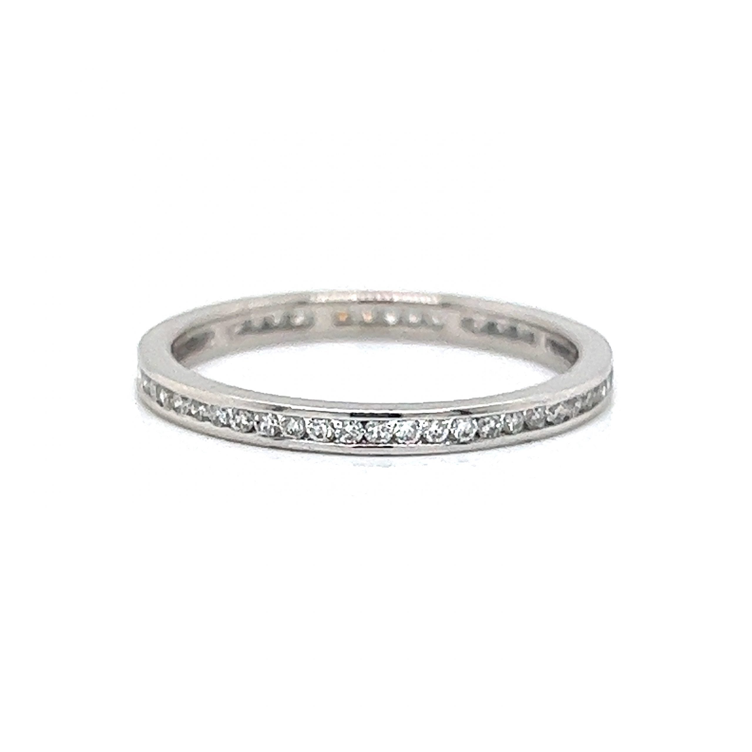 Classic Channel Set Diamond Eternity Band in 14k White Gold – Filigree ...