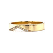 Notched Diamond Wedding Band in 14k Yellow Gold – Filigree Jewelers