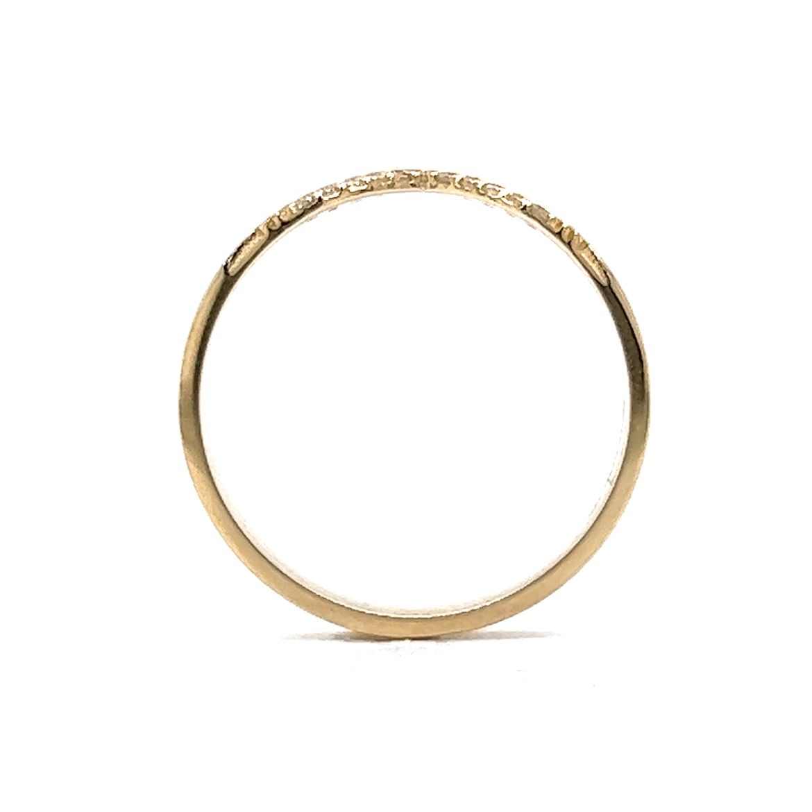 Notched Diamond Wedding Band in 14k Yellow Gold – Filigree Jewelers