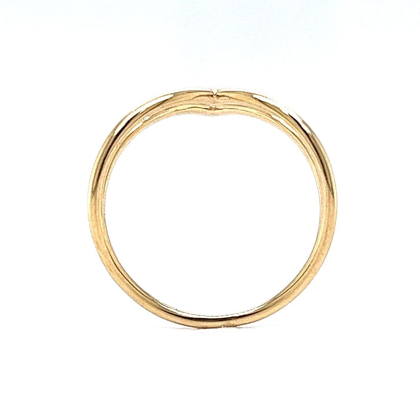 Double V Shaped Contour Wedding Band in 14k Yellow Gold – Filigree Jewelers