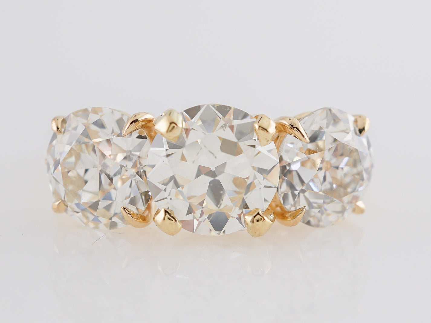 Vintage Harry Winston Three Stone Diamond Engagement Ring 14k ...
