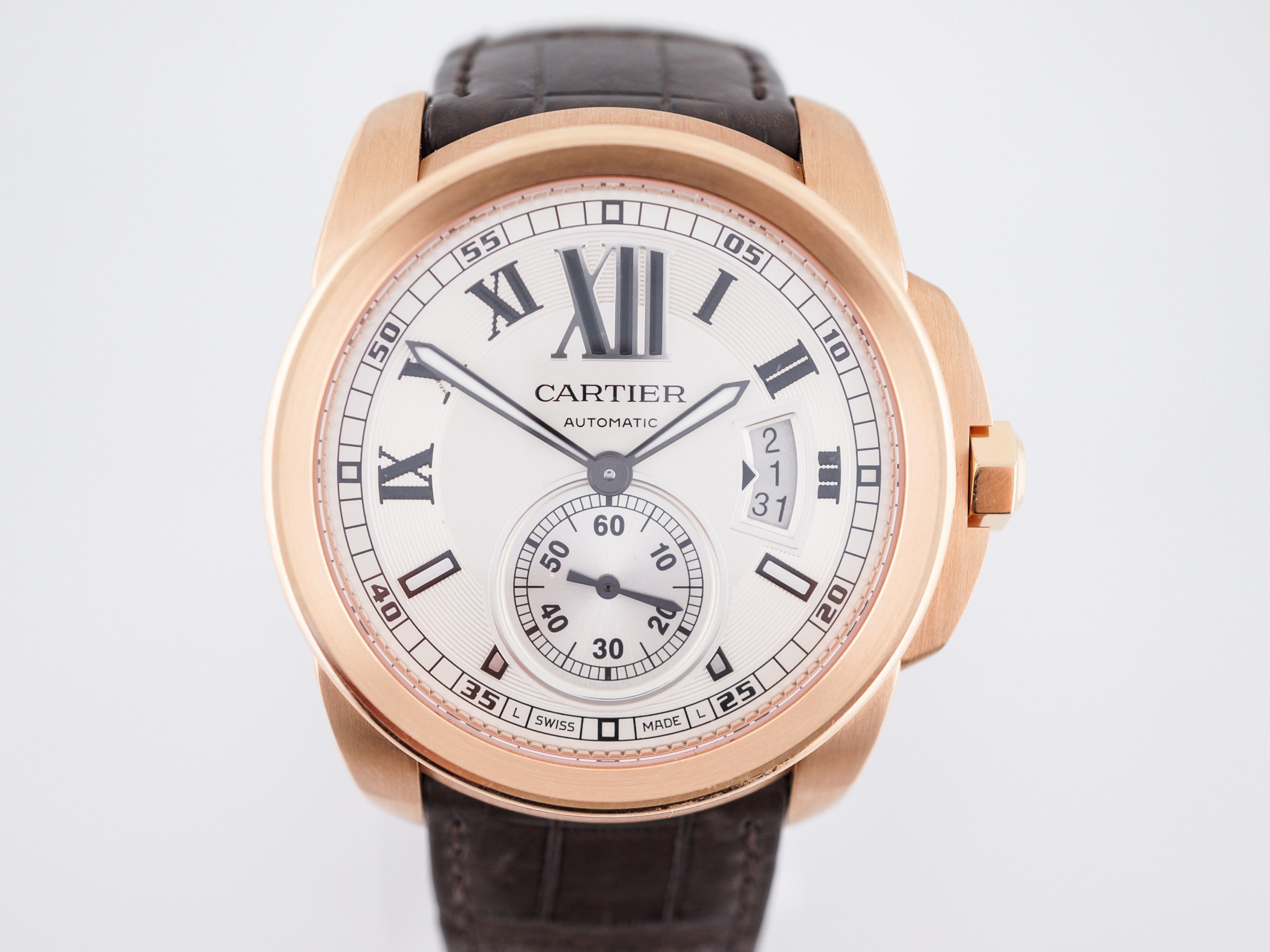 Cartier Calibre 18K Rose R=$25k – Filigree Jewelers